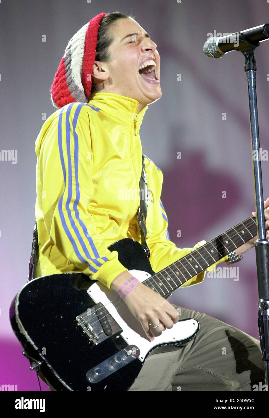 Charlene Spiteri, lead singer of the Scottish band Texas, performs at ...