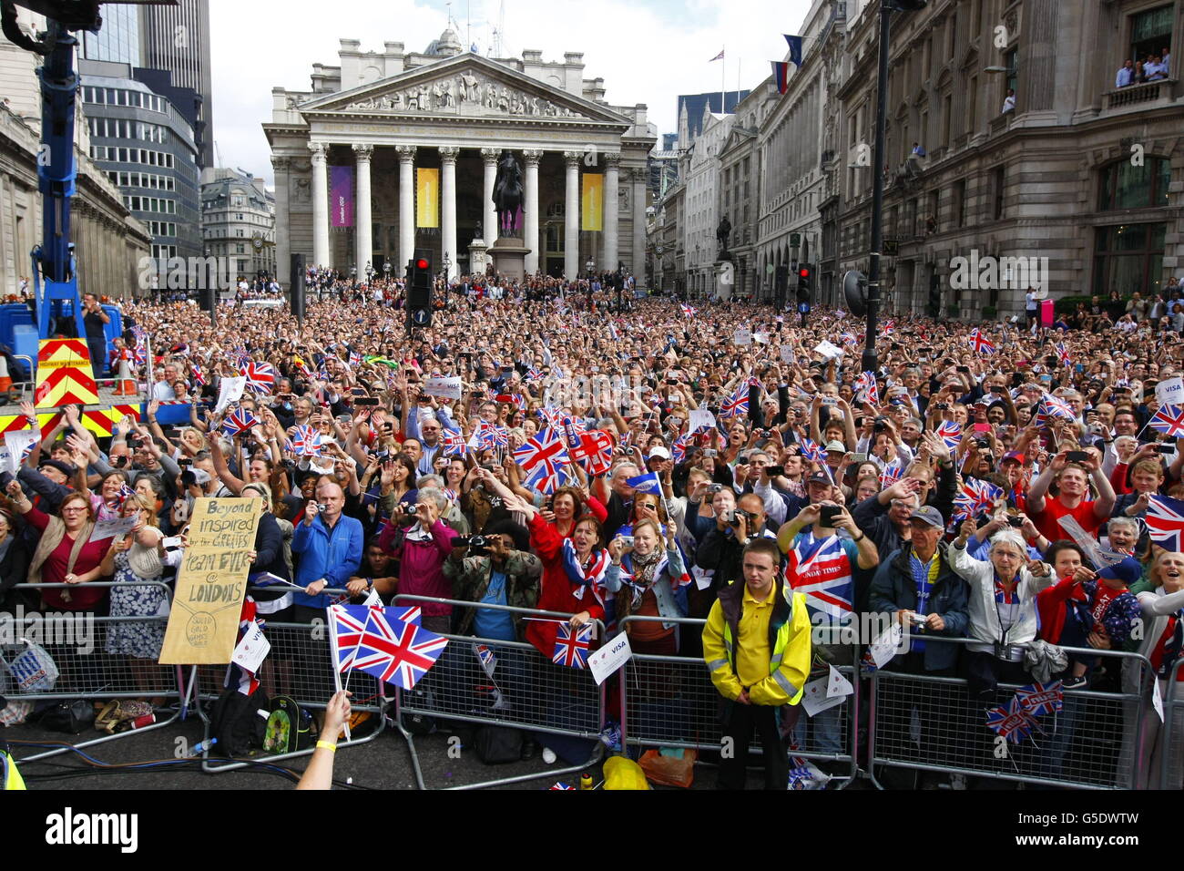 London Olympic Games - Athletes Victory Parade Stock Photo - Alamy