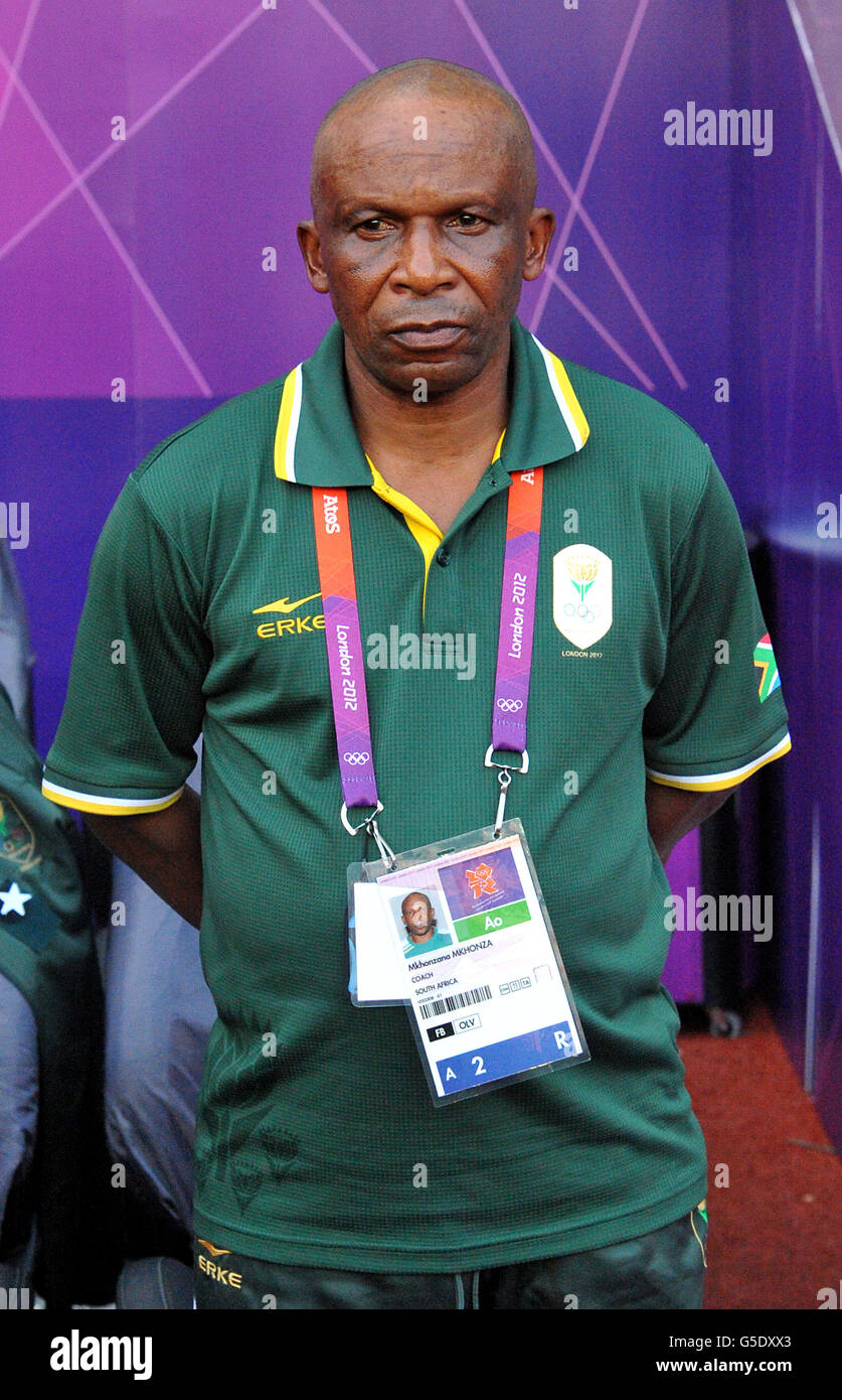 South Africa's coach Mkhonzana Mkhonza during the Sweden v South Africa ...