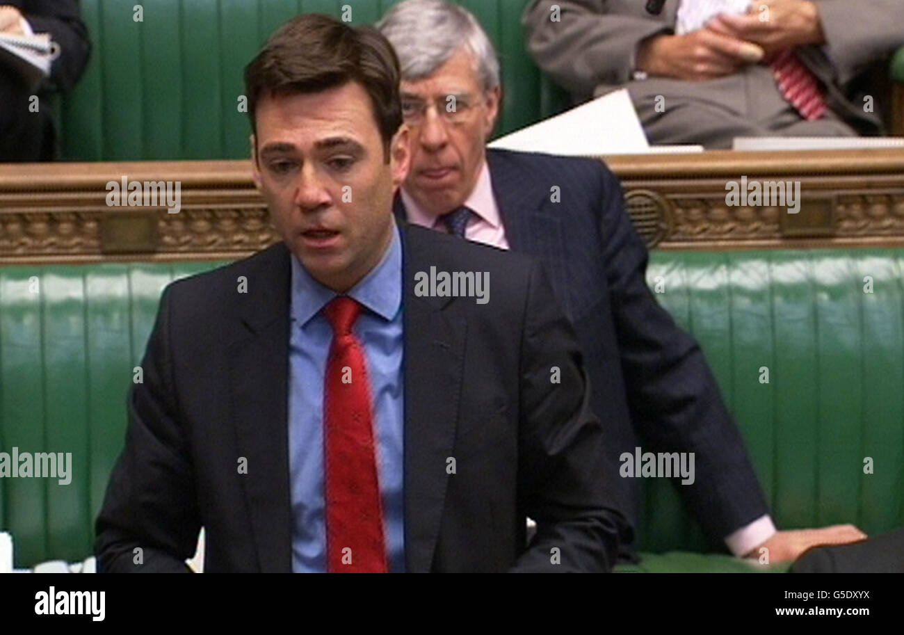 Shadow health secretary Andy Burnham responds after Prime Minister ...