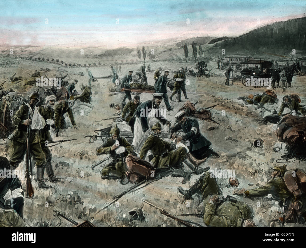 Nach der Schlacht. After the battle. Germany, war, World War, WWI, 1 ...