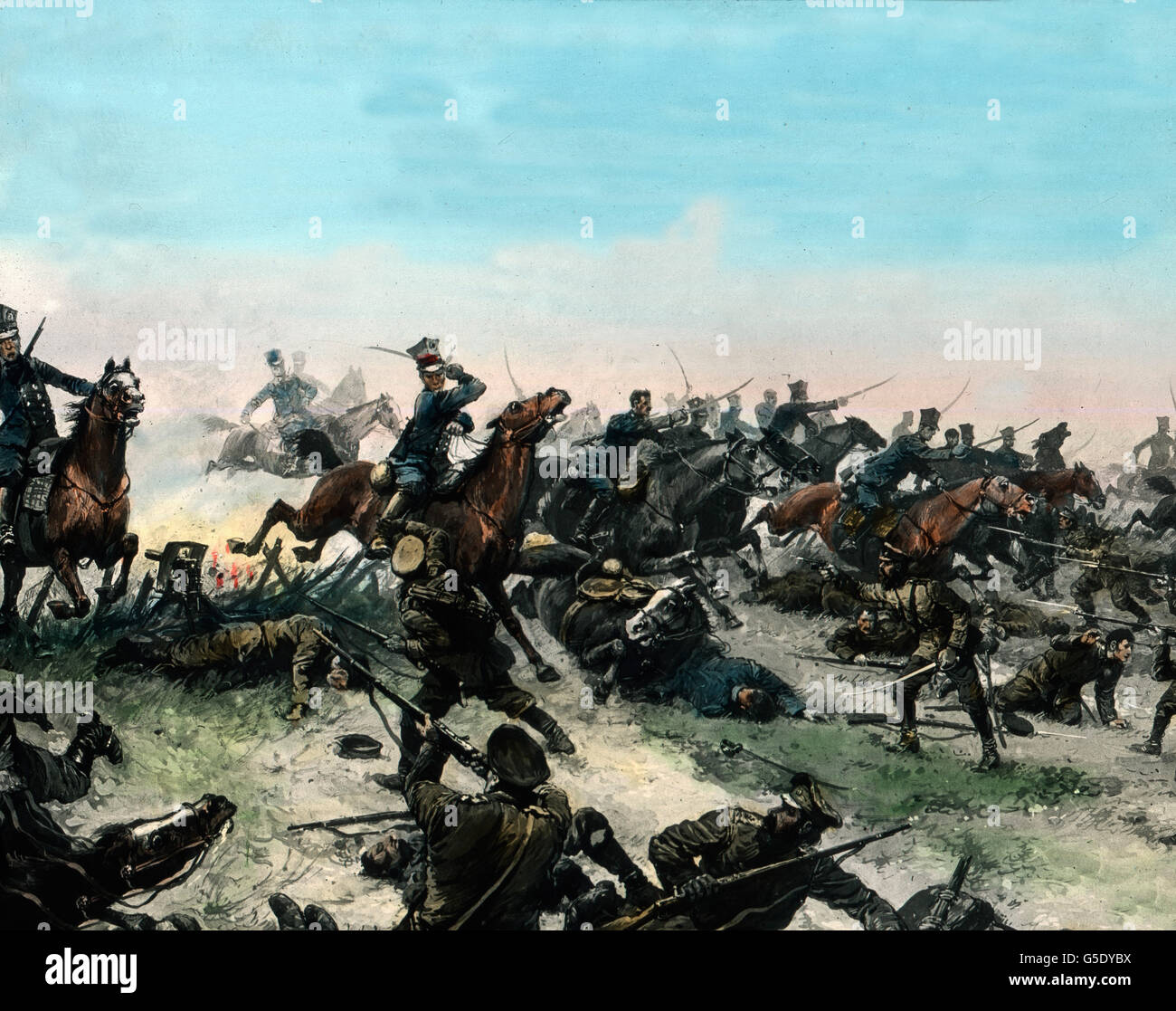 Reiterschlacht. Cavalry in action. Germany, war, World War, WWI, 1 ...