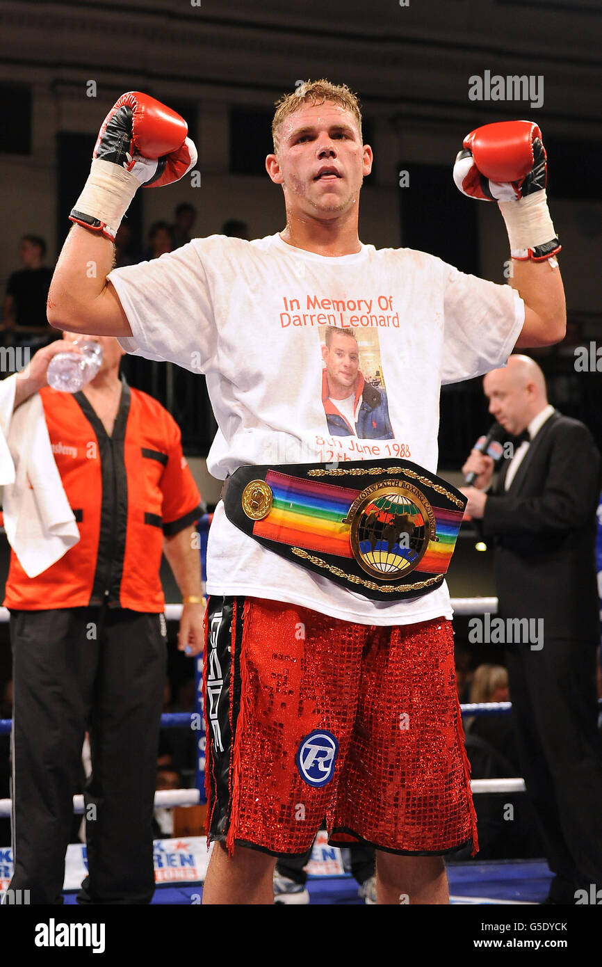 Billy Joe Saunders celebrates victory over Jarrod Fletcher for the ...