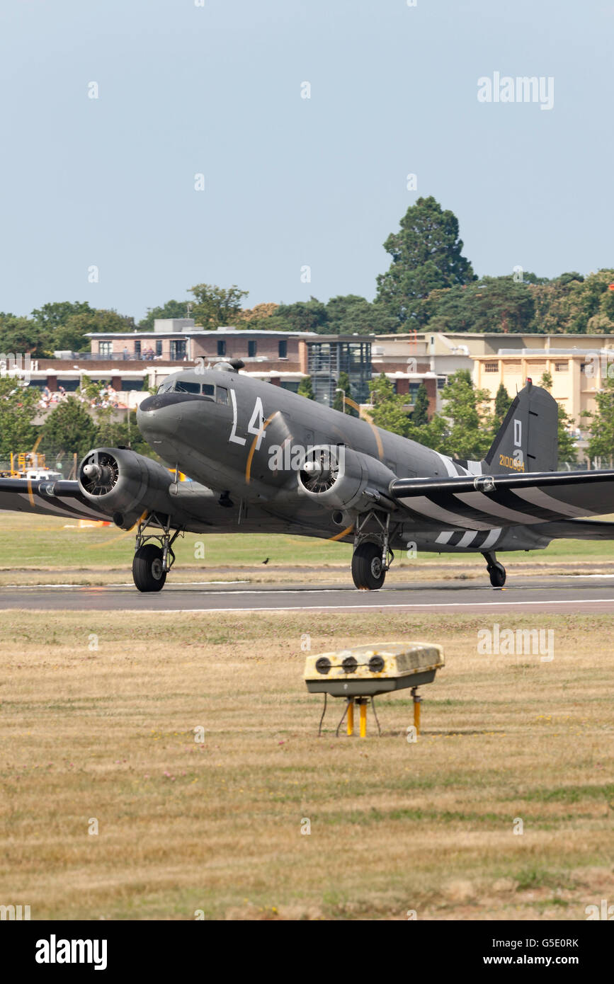 World War II era Douglas C-47 (DC-3) Dakota transport aircraft at the ...