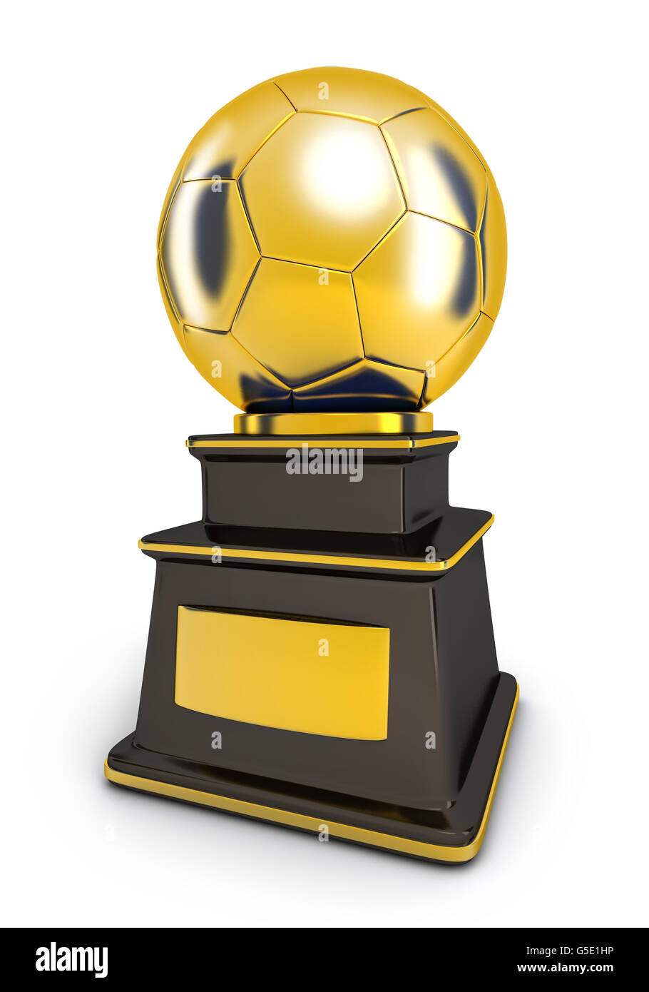 Gold Award cup football in white background (done in 3d rendering Stock ...