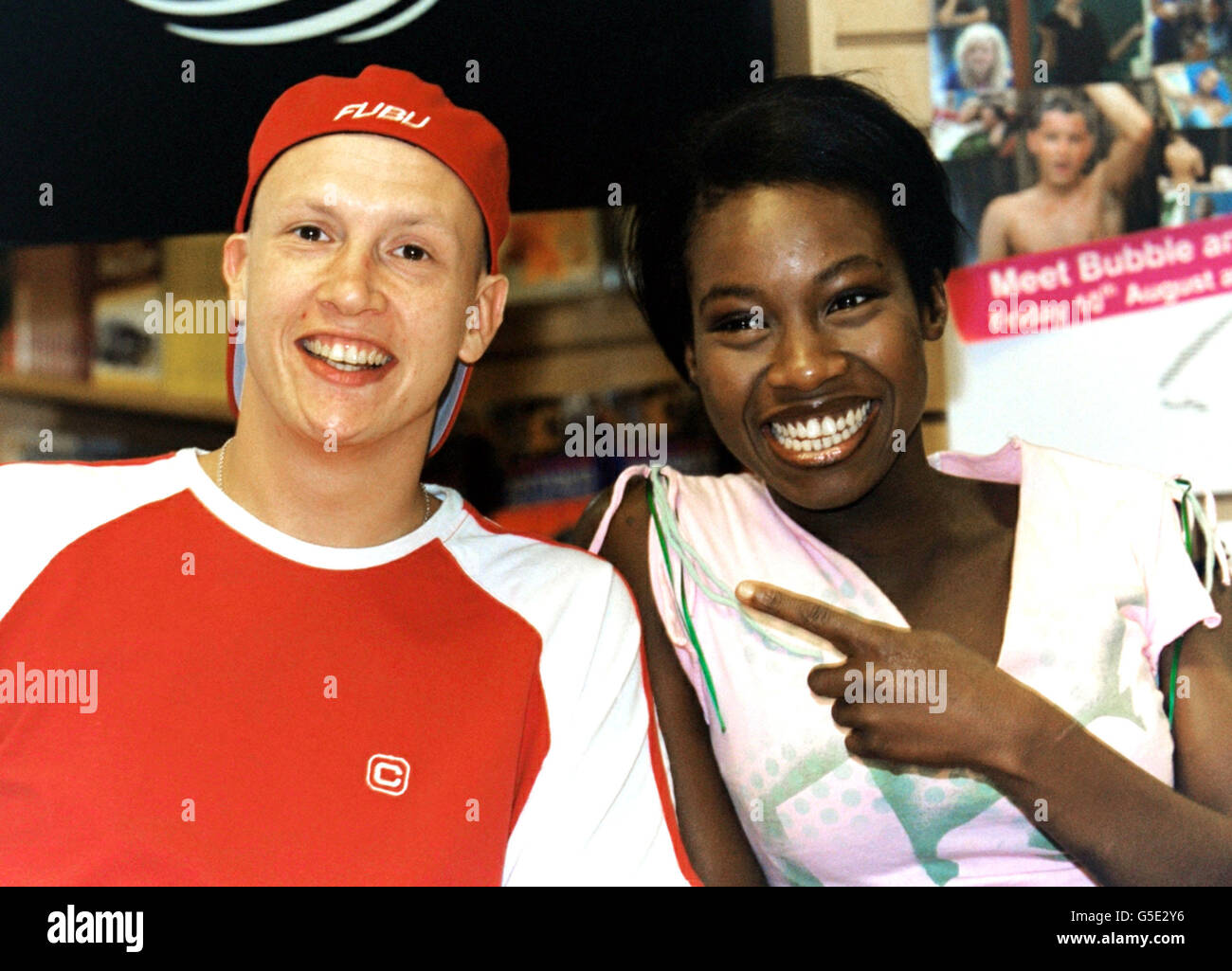 Former Big Brother housemates Bubble (L) and Amma during a book signing ...