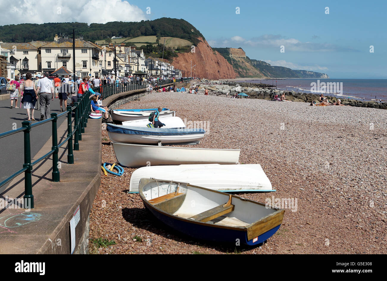 Devon Views. General View of Sidmouth in Devon Stock Photo - Alamy