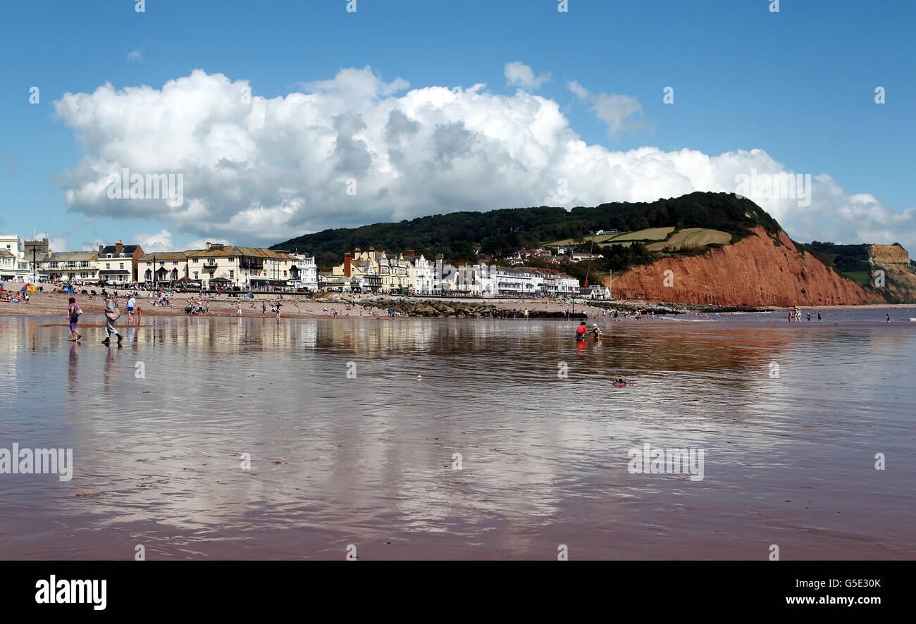 Devon Views. General View of Sidmouth in Devon Stock Photo - Alamy