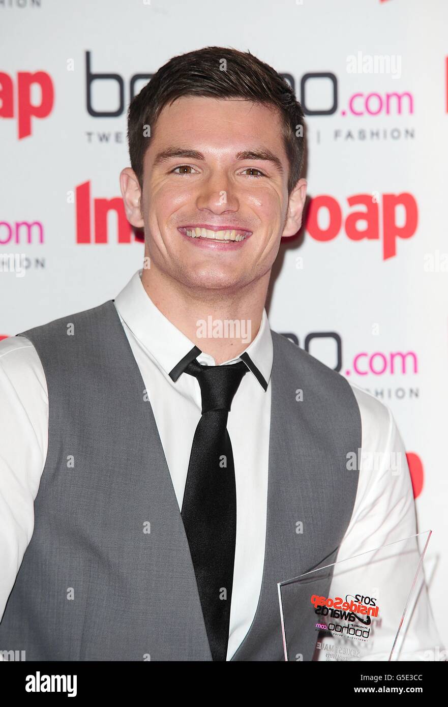 David Witts with his Sexiest Male award at the 2012 Inside Soap Awards ...