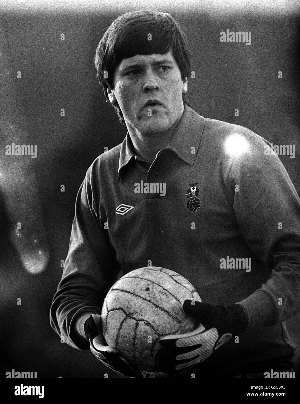 Goalkeeper Holding Ball Black and White Stock Photos & Images - Alamy