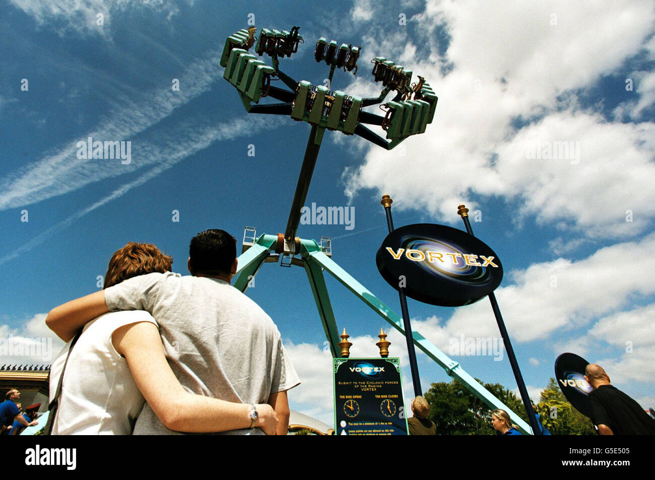 Thorpe Park Ride Vortex Stock Photo - Alamy