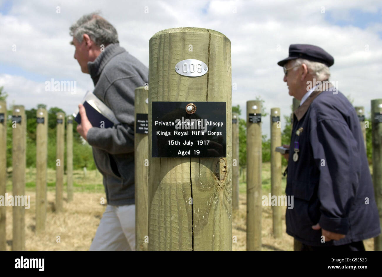 One of the names on the posts of soldiers who were shot for desertion ...