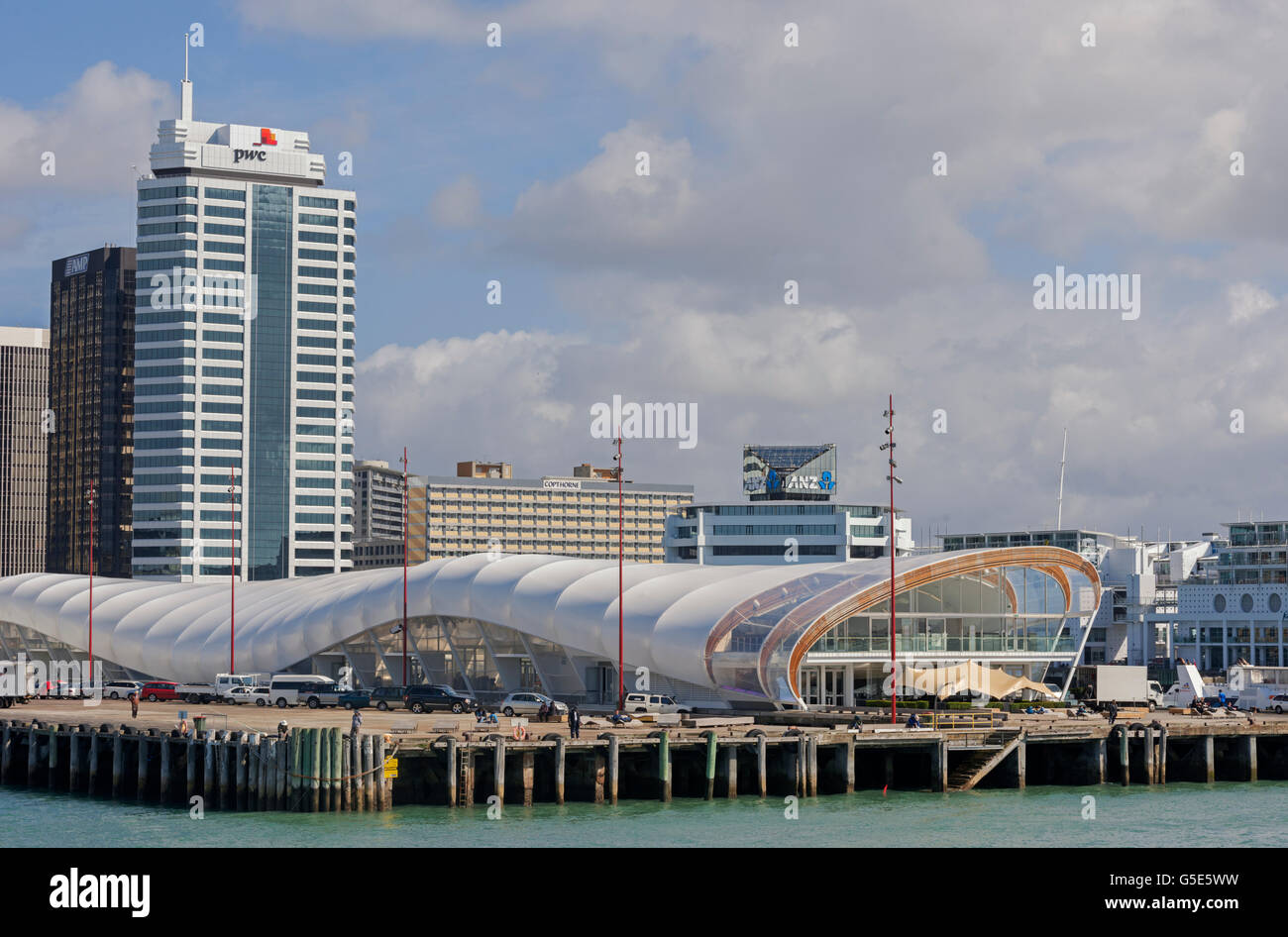 Auckland ferry terminal, Auckland, North Island, New Zealand Stock ...