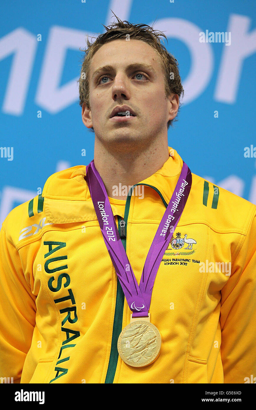 Australias matthew cowdrey winning gold medal in mens 50m freestyle hi ...