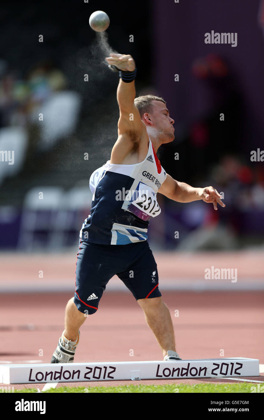 Great Britain's Kyron Duke during the Men's Shot Put F40 category in ...