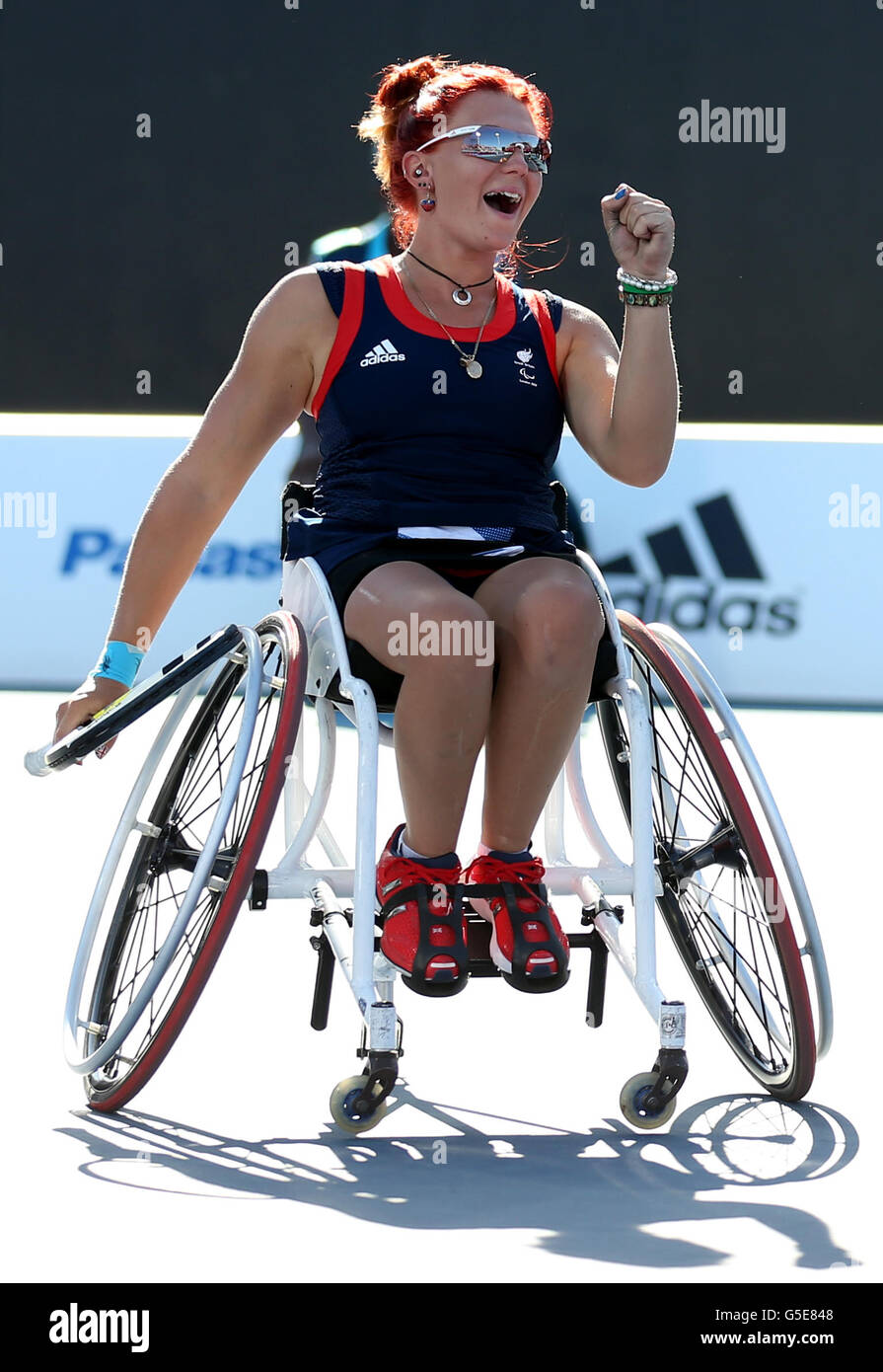 Great Britain's Jordanne Whiley celebrates after winning Bronze with ...