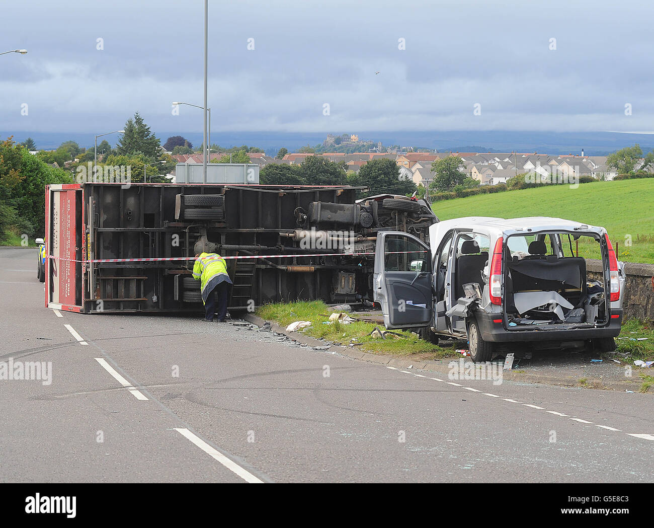 Minibus lorry collision hi-res stock photography and images - Alamy