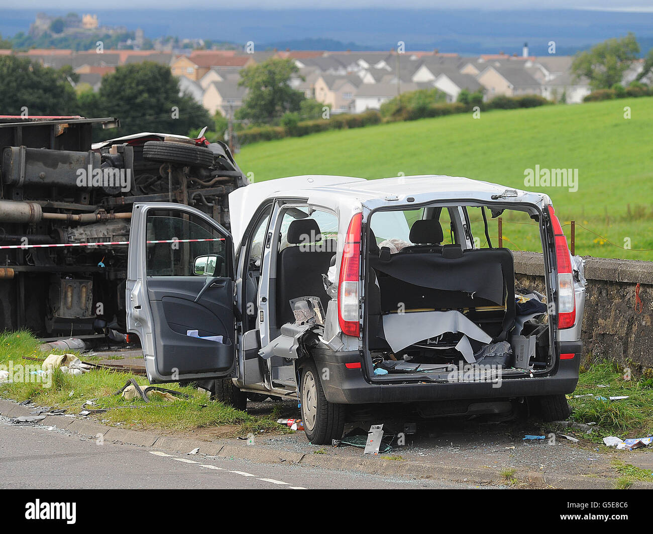 Minibus lorry collision hi-res stock photography and images - Alamy
