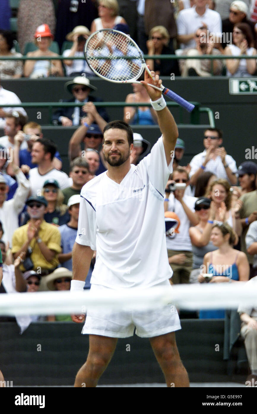 Wimbledon rafter celebrates hi-res stock photography and images - Alamy