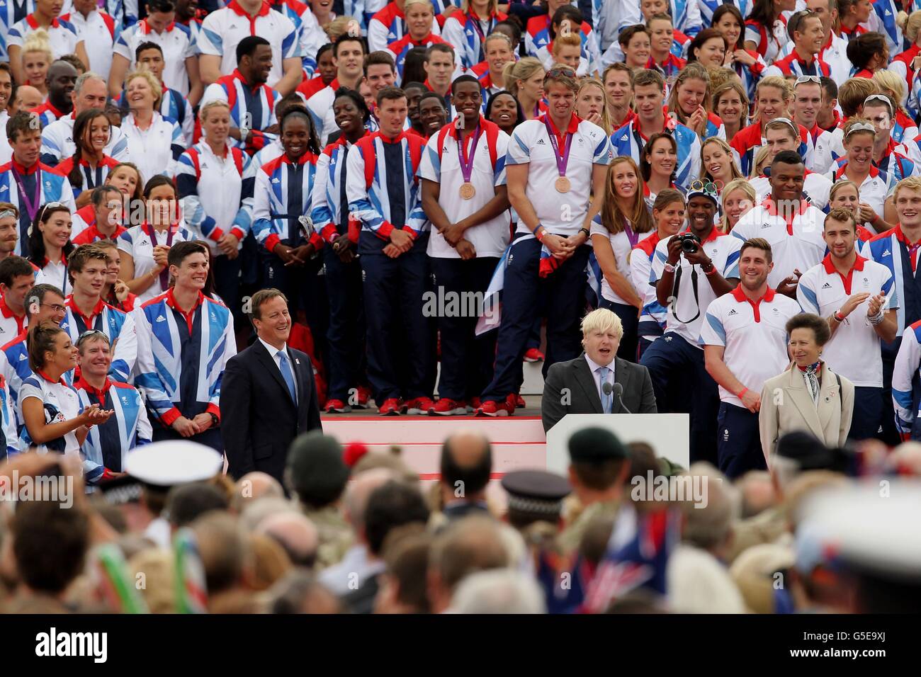 London Olympic Games - Athletes Victory Parade Stock Photo - Alamy
