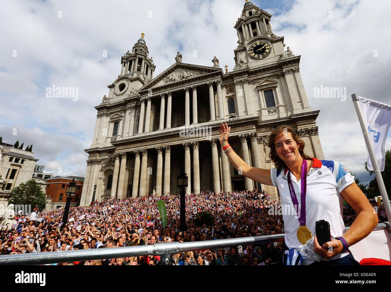 Olympic gold medal winning rower Katherine Grainger takes part in the ...