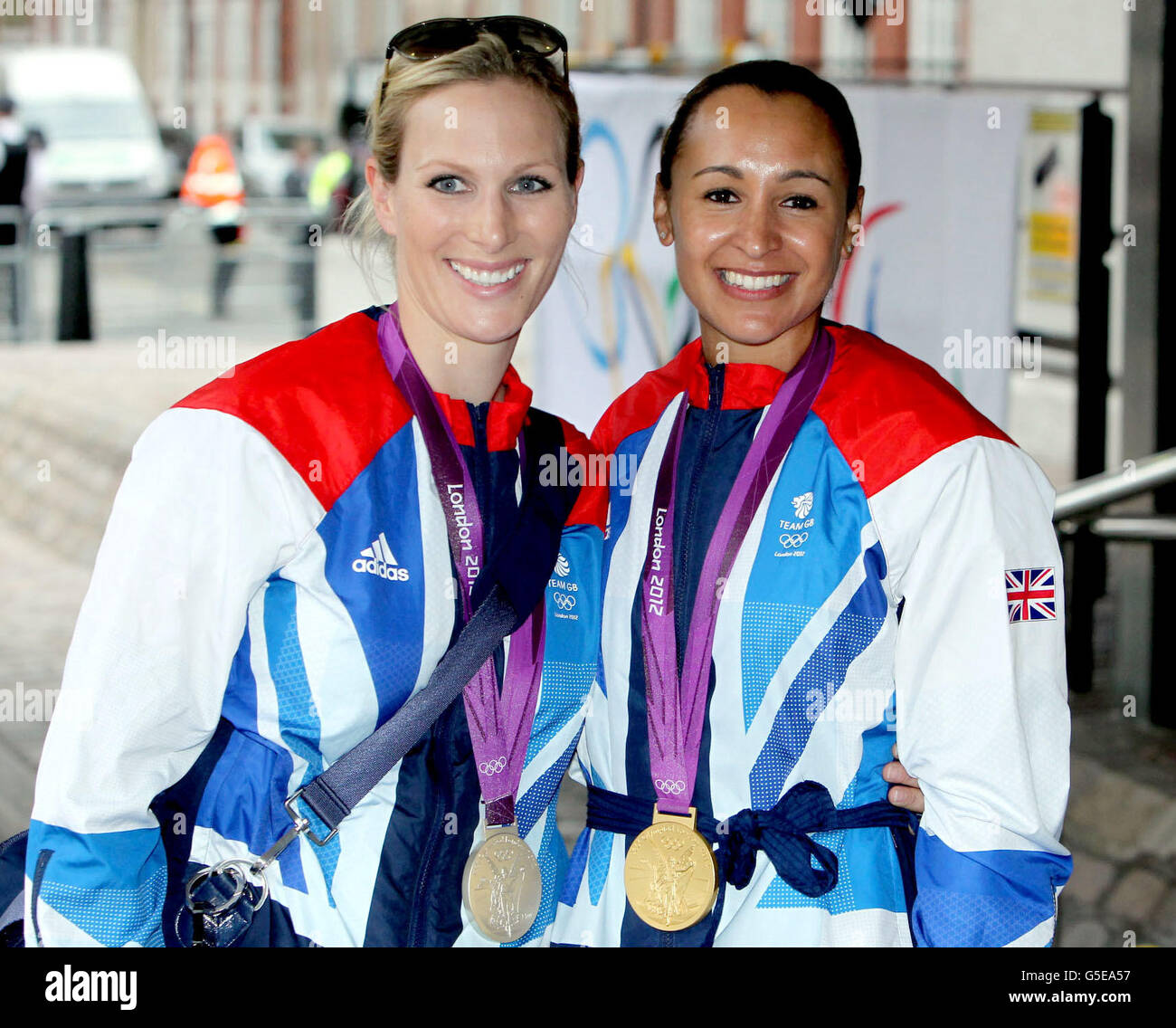 Zara Phillips and Jessica Ennis during the Olympic and Paralympic ...
