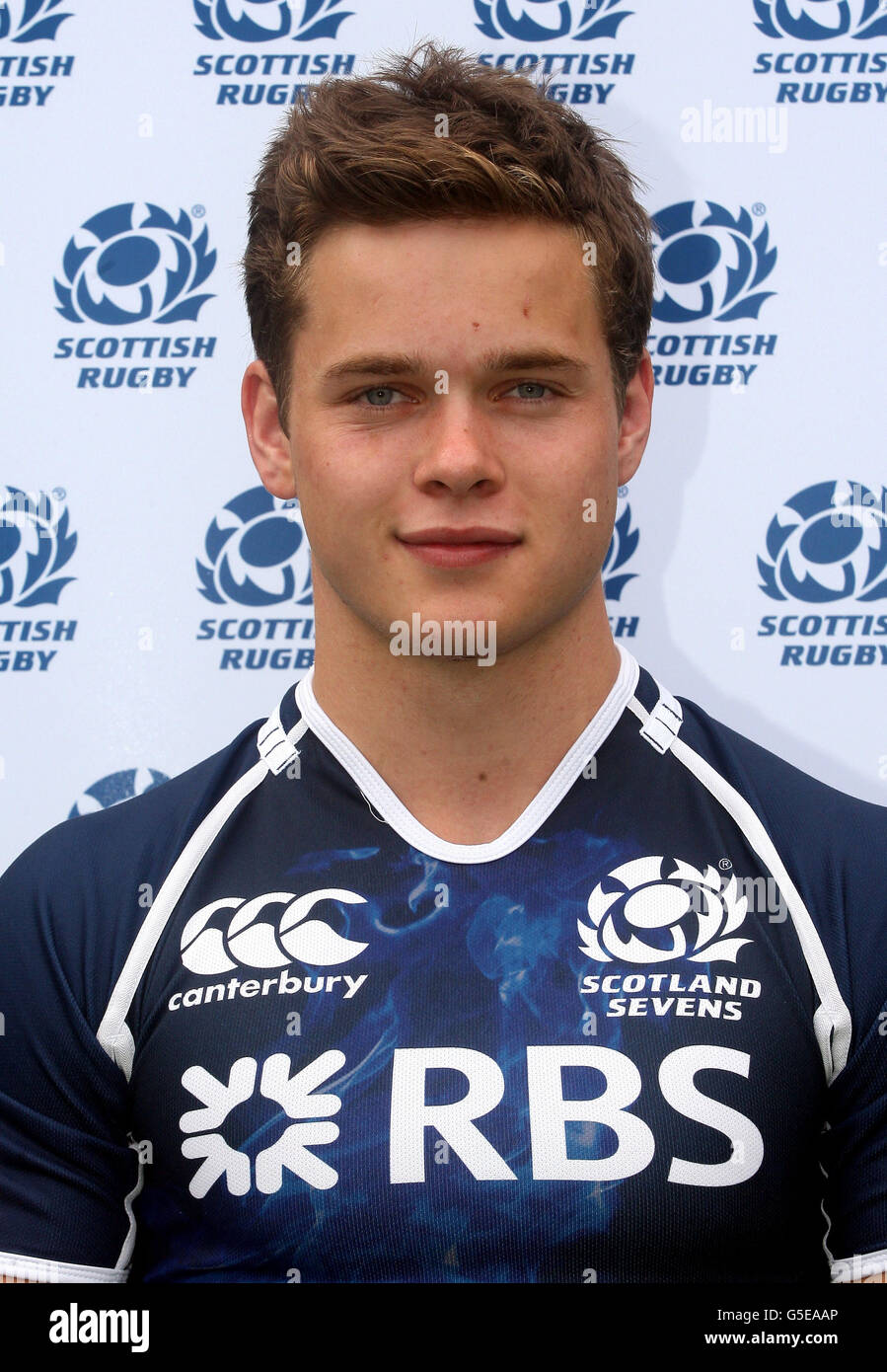 Scotland 7s team player chris dean at the murrayfield stadium hi-res ...