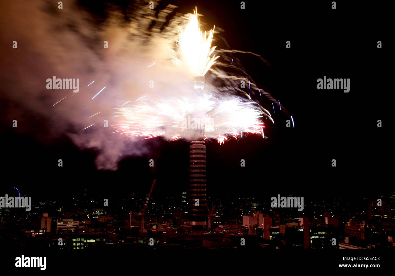 Bt tower fireworks hi-res stock photography and images - Alamy