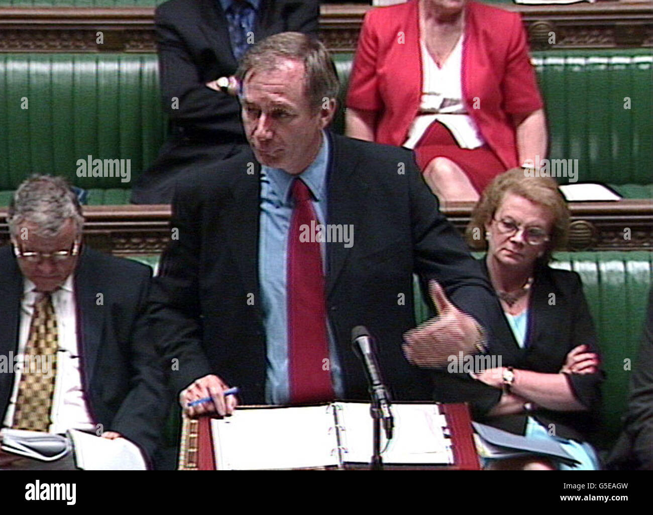 Videograb of Defence Secretary Geoff Hoon telling the House of Commons ...