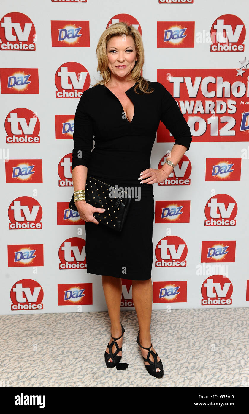 Claire King arrives at the TV Choice Awards at the Dorchester hotel in ...