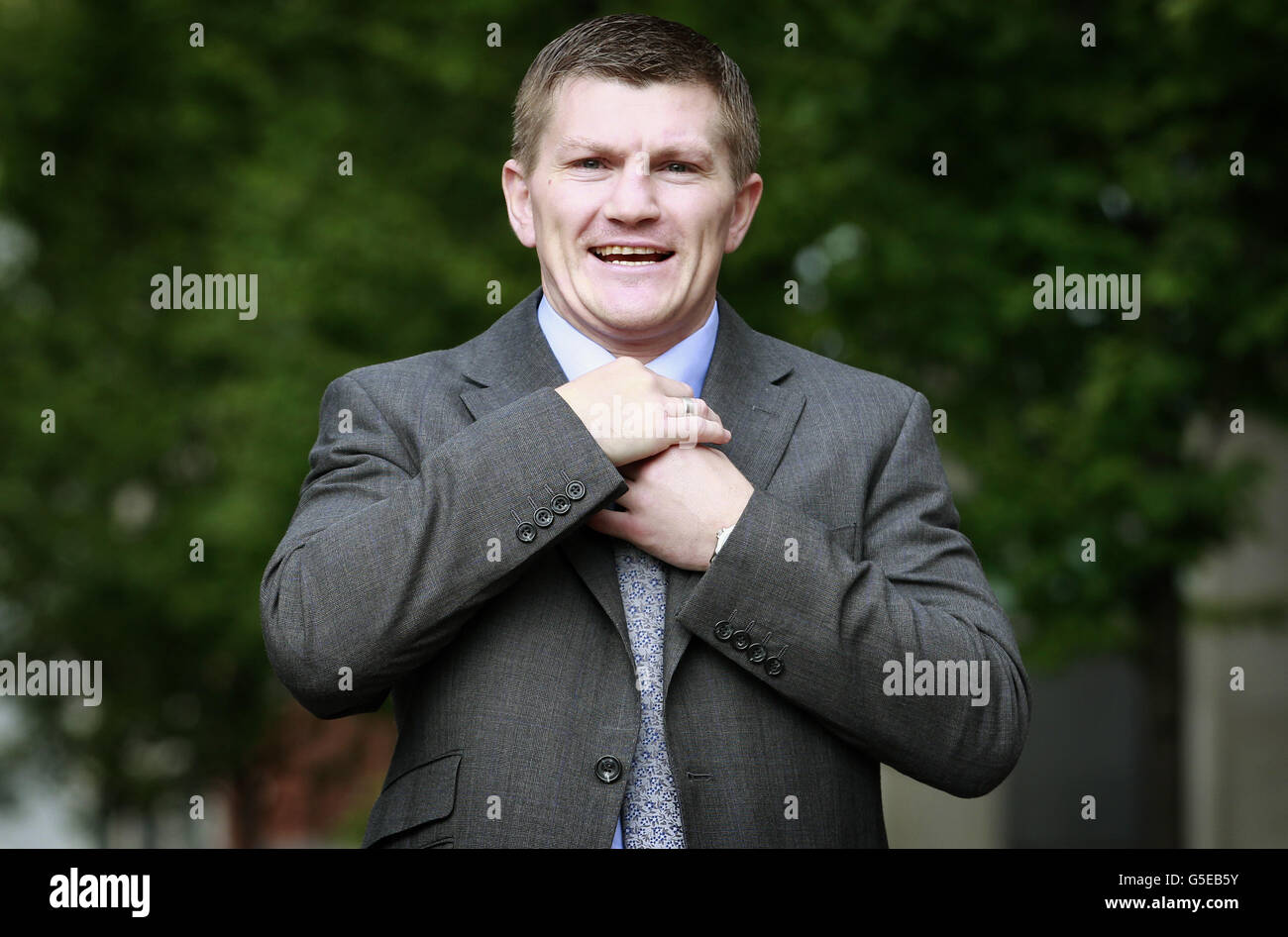Boxer Ricky Hatton after a press conference at the Radisson Blu ...