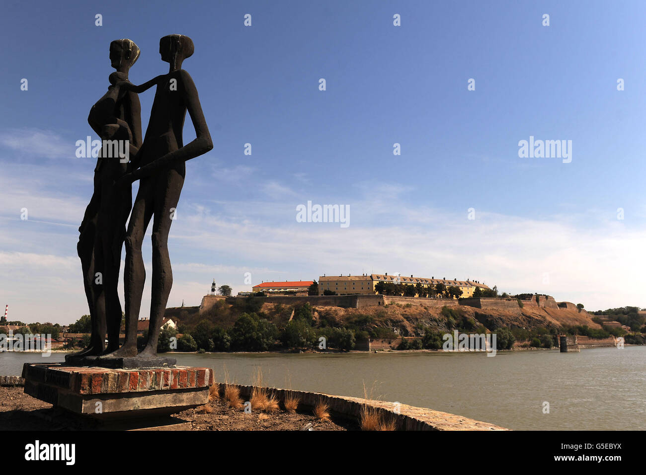 Travel stock - Novi Sad - Serbia. General view of the Petrovaradin ...