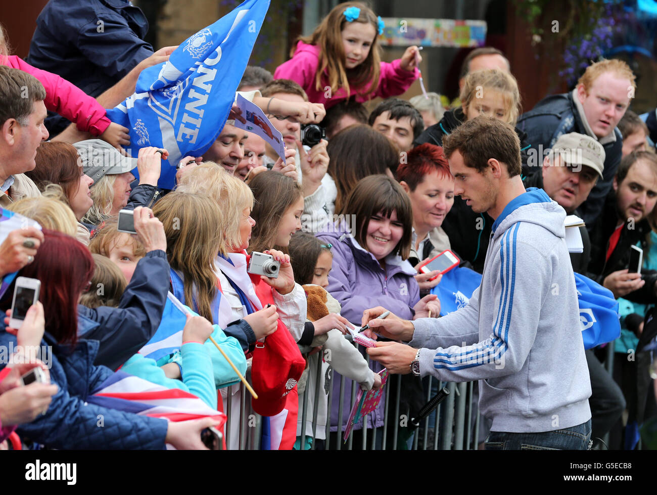 Andy Murray's Dunblane celebration Stock Photo - Alamy