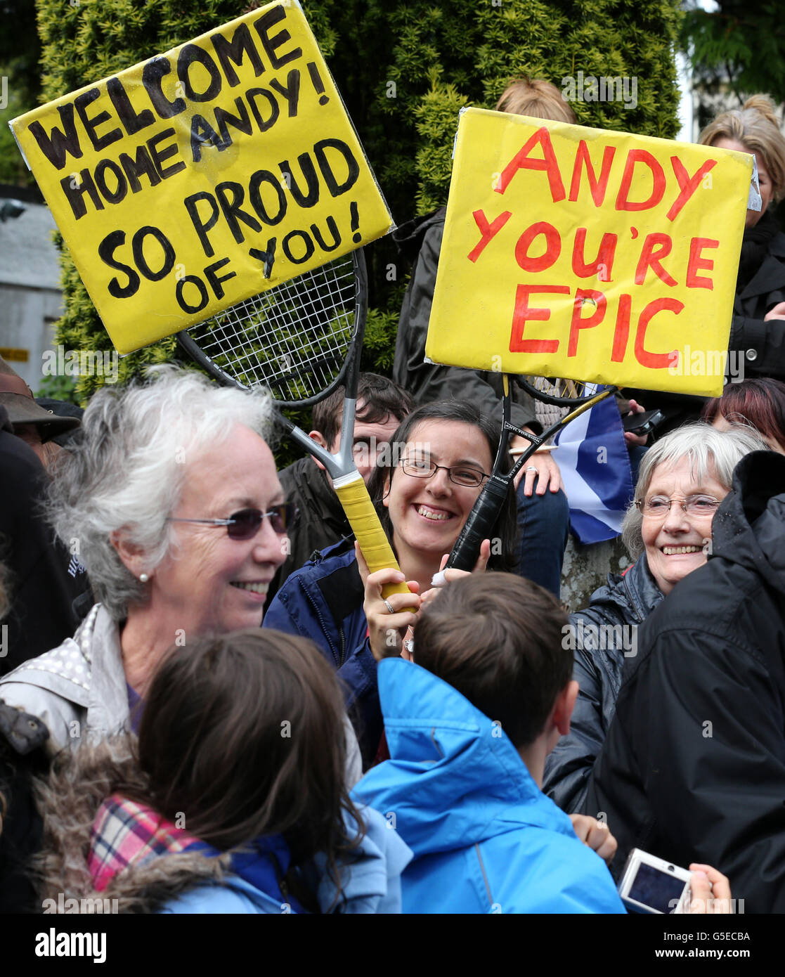 Andy Murray's Dunblane celebration Stock Photo - Alamy