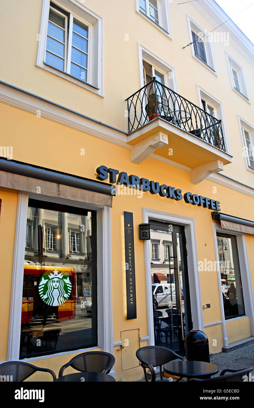 Starbucks Coffee Warsaw Poland Stock Photo - Alamy