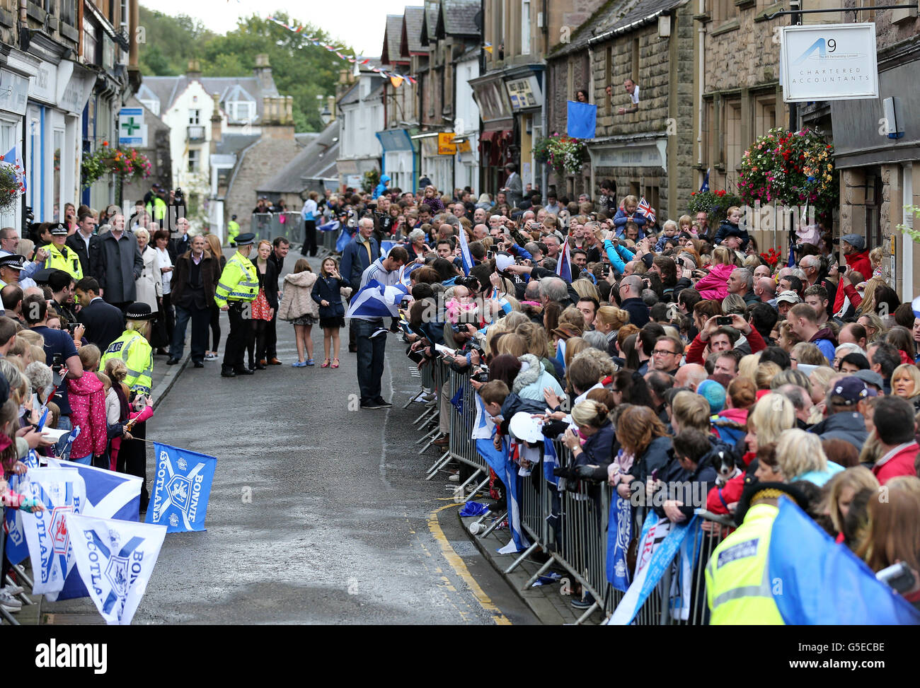 Andy Murray's Dunblane celebration Stock Photo - Alamy