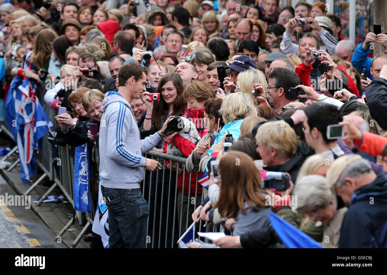 Andy Murray's Dunblane celebration Stock Photo - Alamy