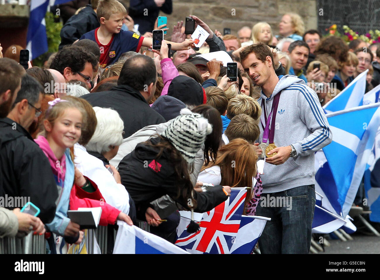 Andy Murray's Dunblane celebration Stock Photo - Alamy