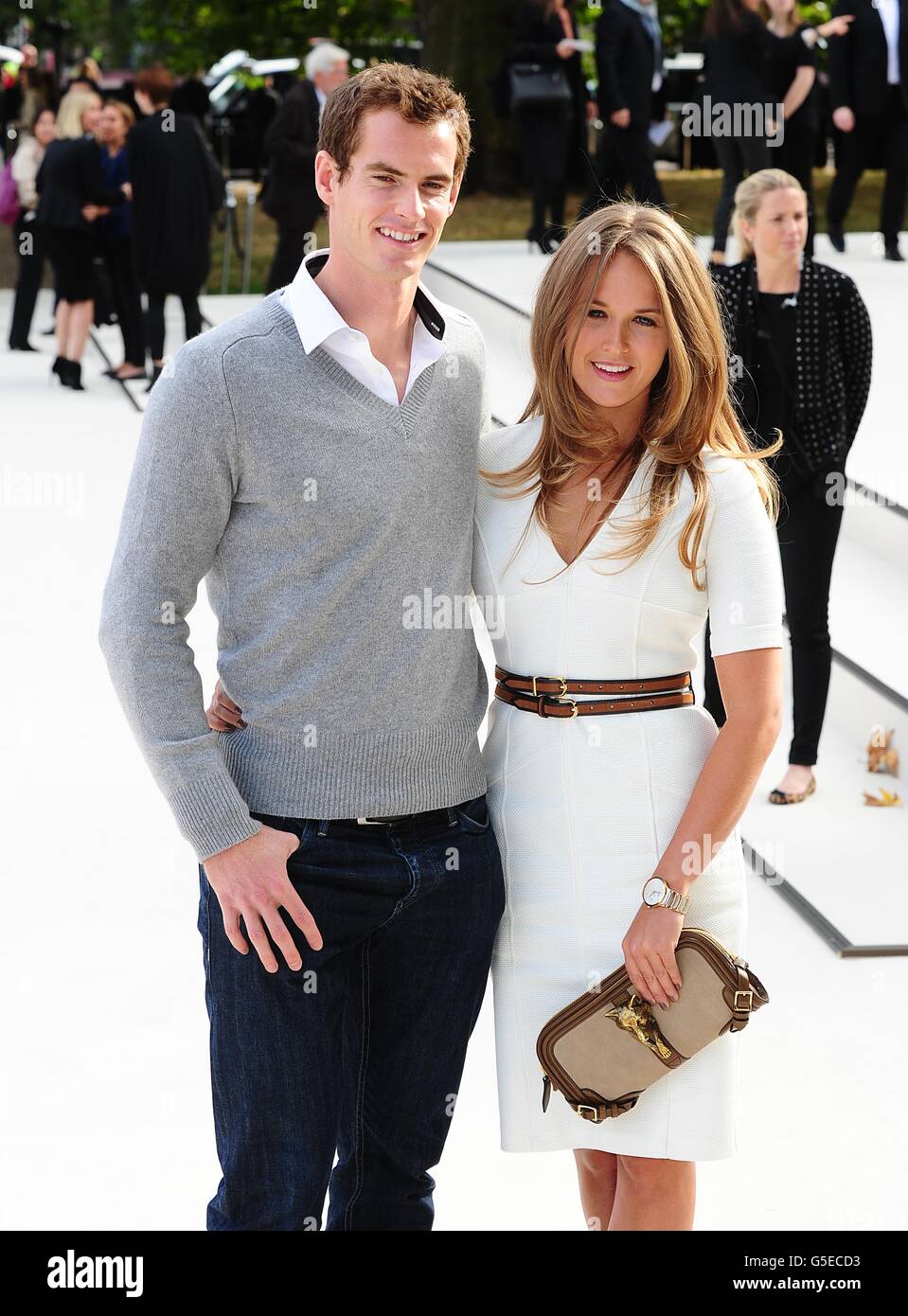 Andy Murray and girlfriend Kim Sears arriving for the show at ...