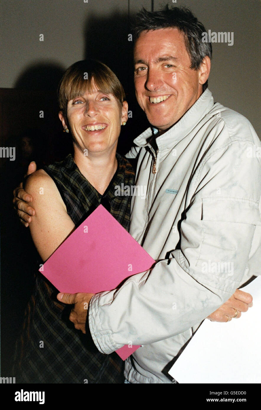 Comedian griff rhys jones with his wife jo High Resolution Stock ...