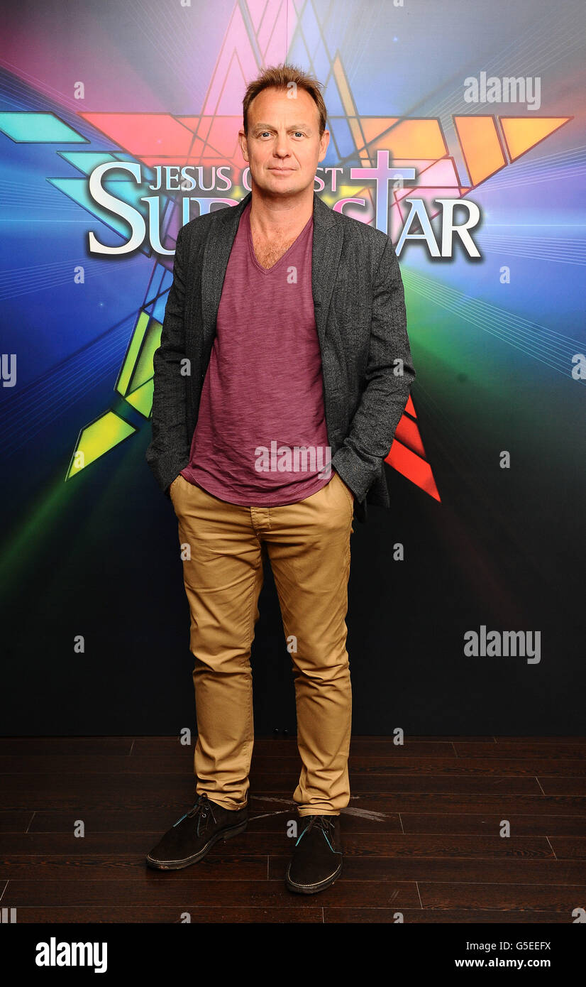 Jason Donovan arriving at the opening night of musical Jesus Christ ...