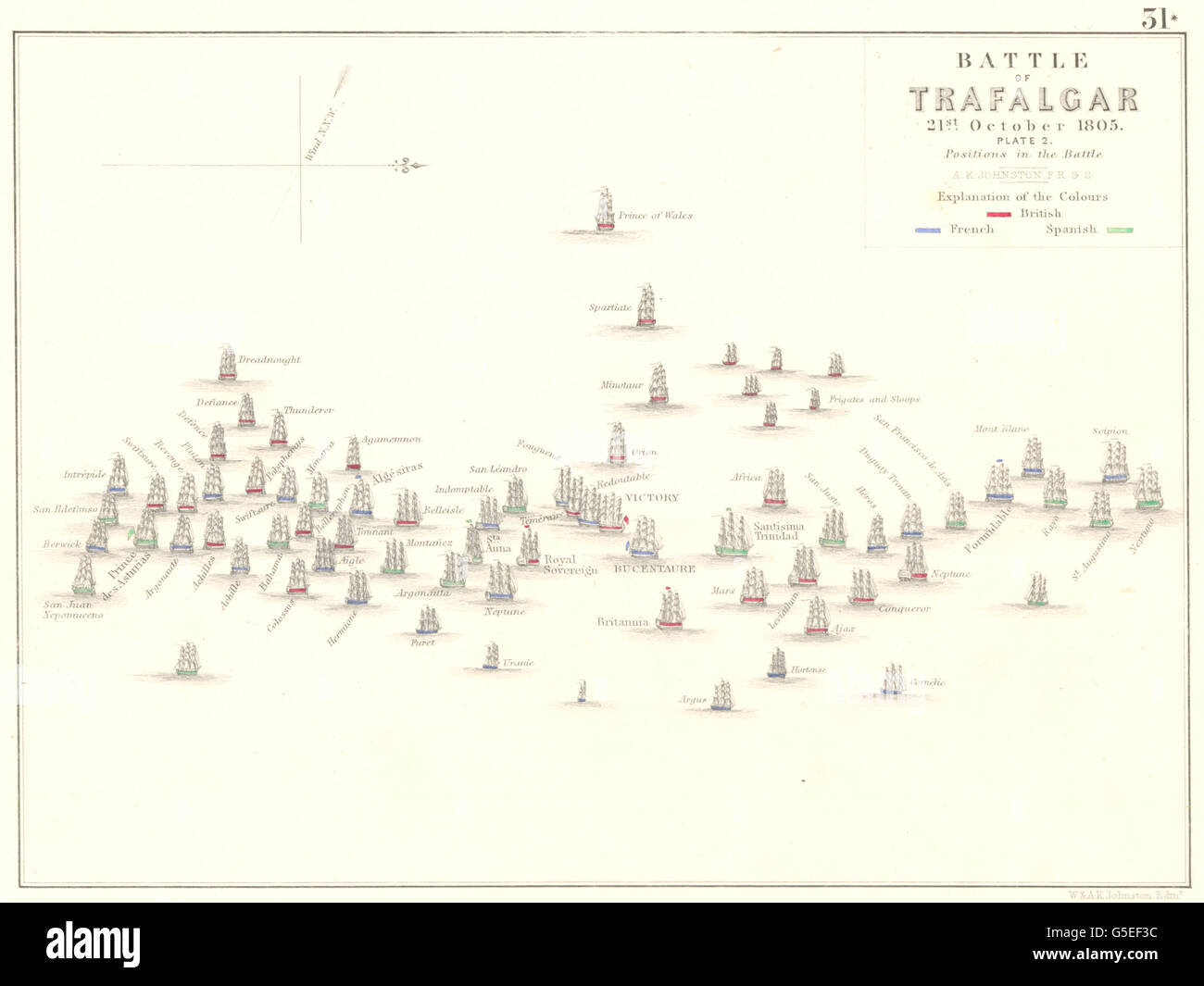 Battle of trafalgar map hi-res stock photography and images - Alamy
