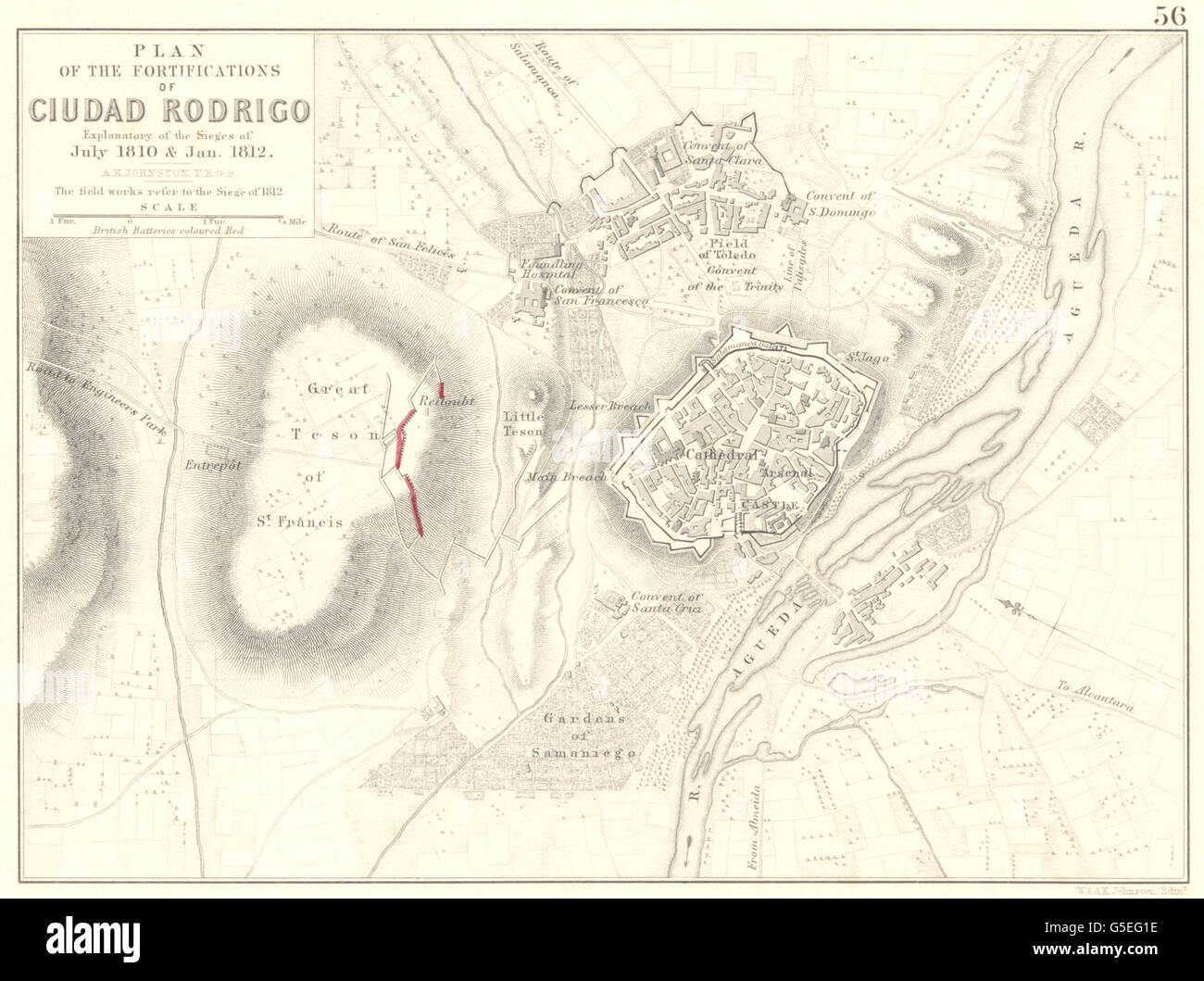 SIEGE OF CIUDAD RODRIGO: July 1810 & Jan 1812. Napoleonic Wars, 1848 ...