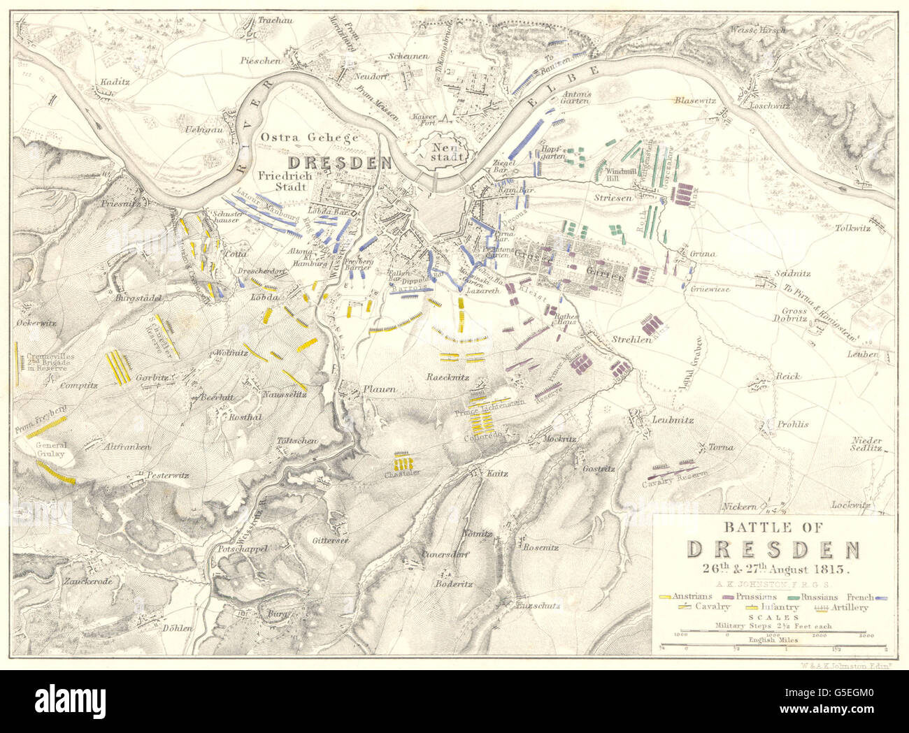 BATTLE OF DRESDEN: 26th and 27th August 1813. Germany. Napoleonic Wars ...