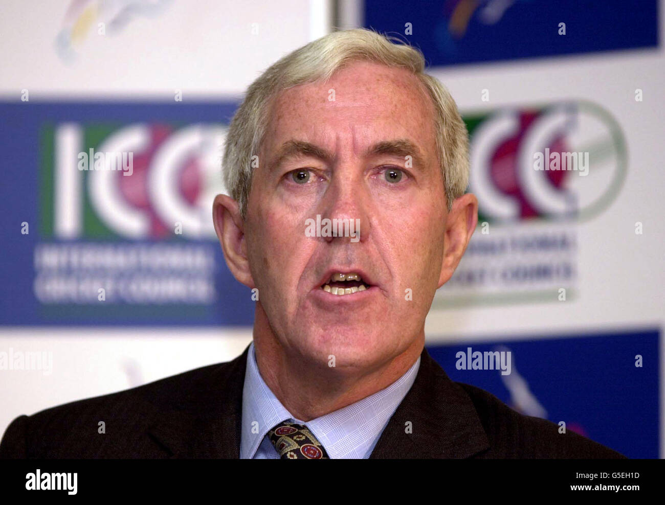 Sir Paul Condon, Director of the Anti-Corruption Unit, speaking at a ...