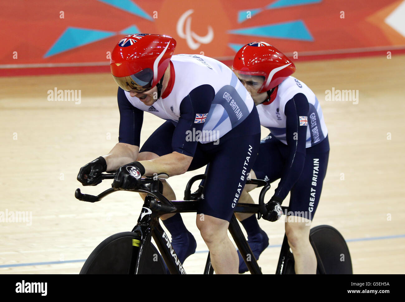 Great Britain's Neil Fachie and Barney Storey on their way to gold in ...