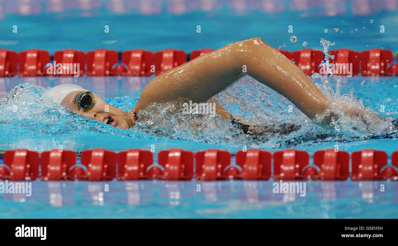 USA Swimmer Victoria Arlen competes in her 400m Freestyle S6 Heat at ...