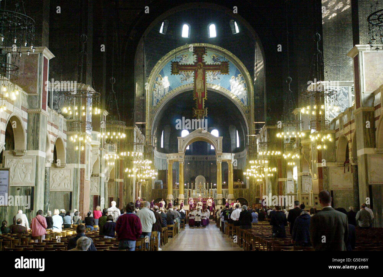 A memorial mass at Westminster Cathedral, central London, for the late ...