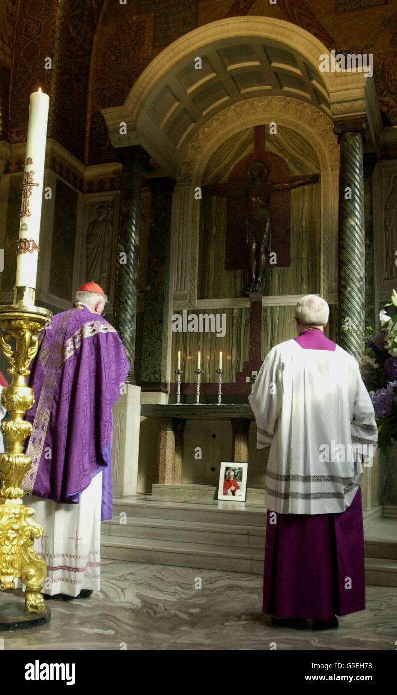 A memorial mass at Westminster Cathedral, central London, for the late ...