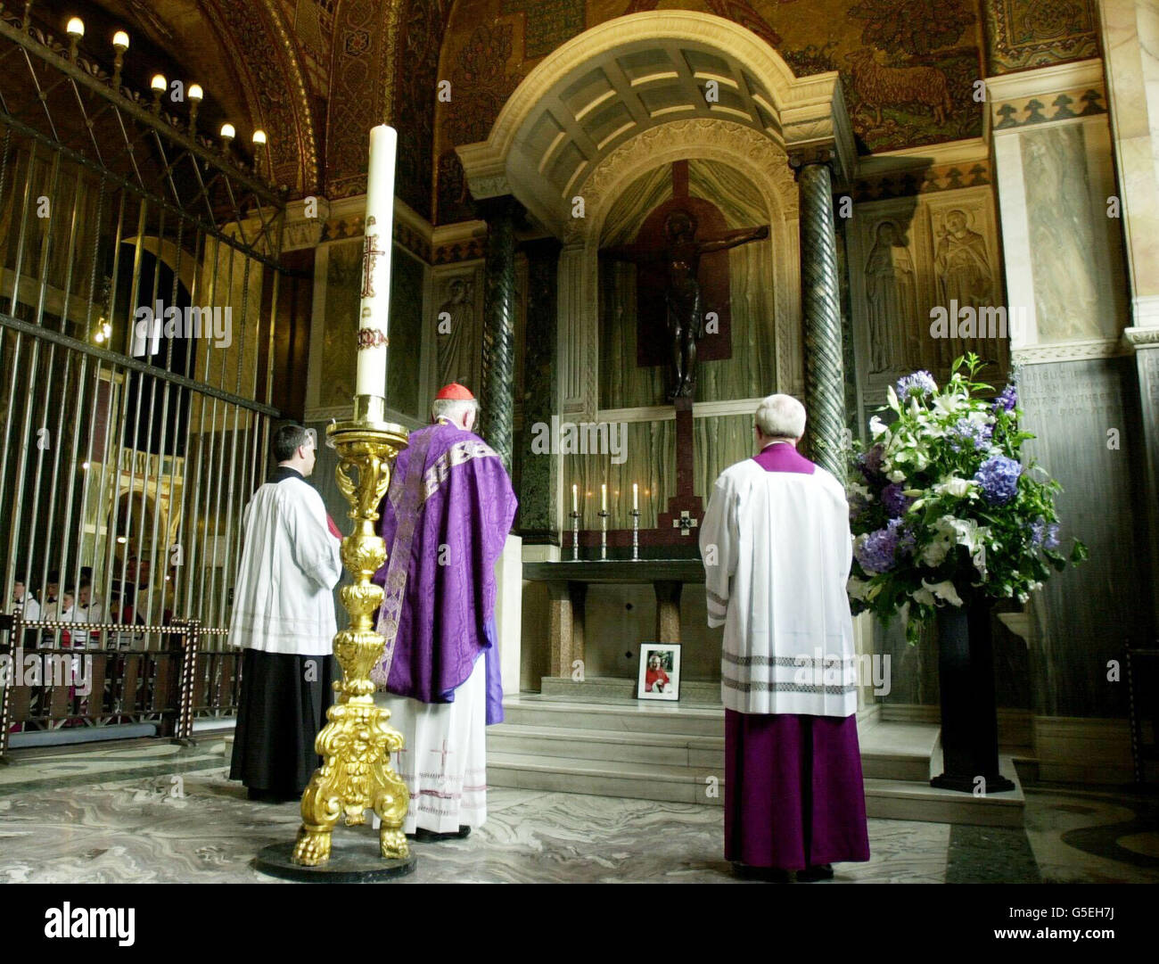 A memorial mass at Westminster Cathedral, central London, for the late ...